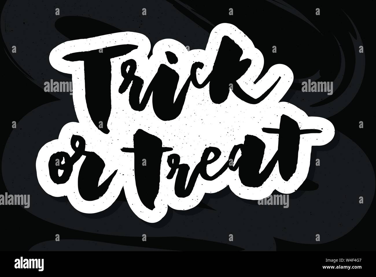 slogan Trick or treat phrase graphic vector Print lettering Stock ...