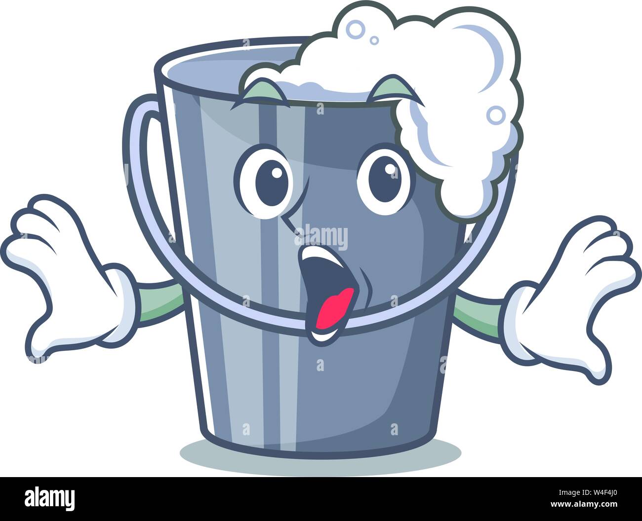 Surprised soapy water in the character shape vector illustration Stock ...