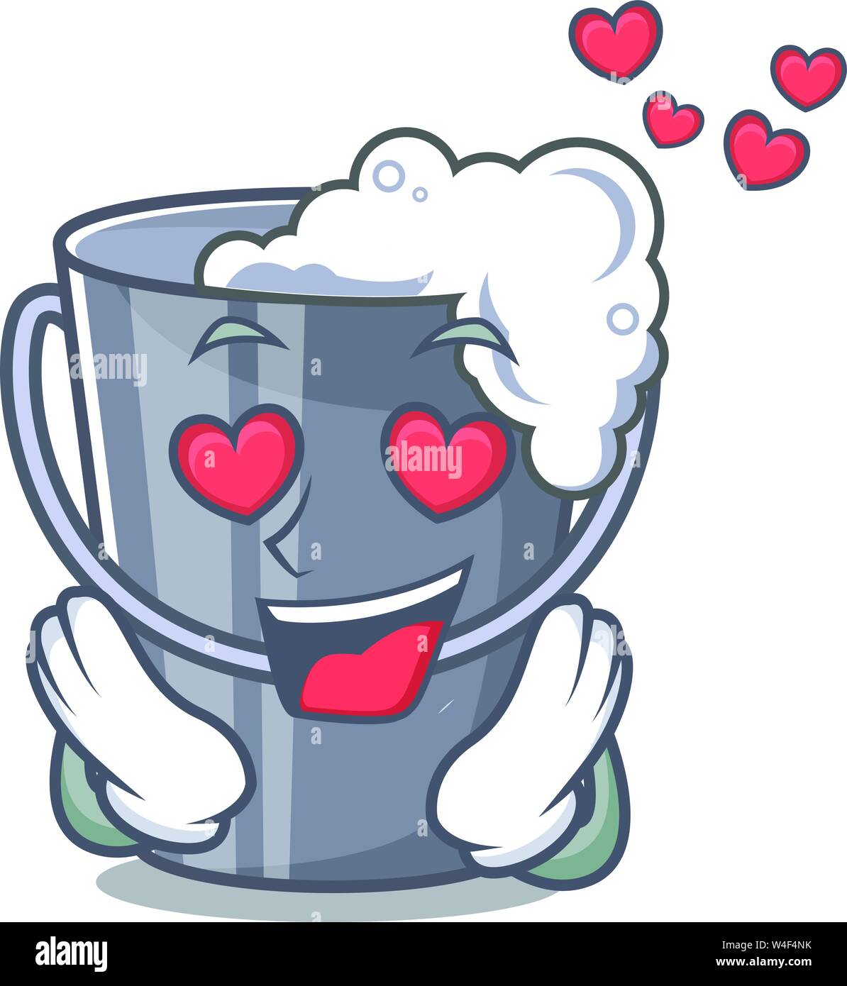 In love soapy water in the character shape vector illustration Stock ...