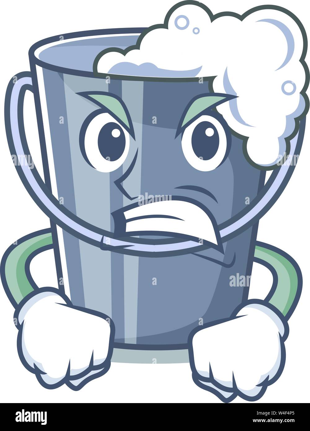 Angry soapy water in the character shape vector illustration Stock ...