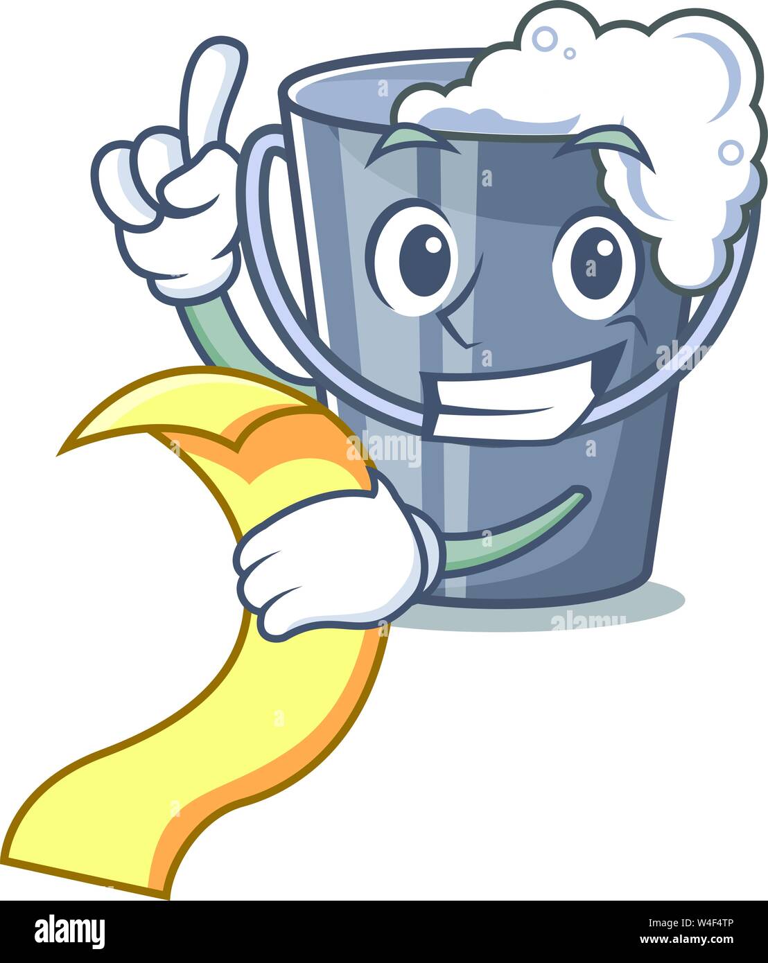 With menu soapy water in the character shape vector illustration Stock ...