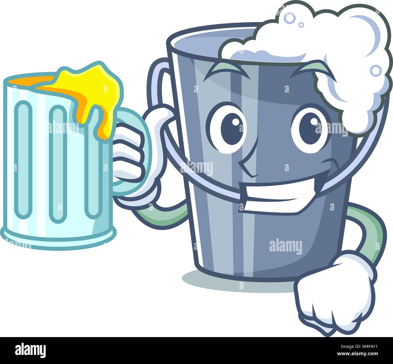 With juice soapy water in the character shape vector illustration Stock ...