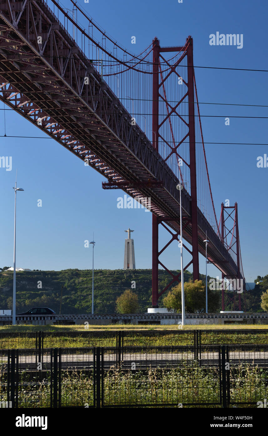 25th april bridge;suspension;lisbon;portugal Stock Photo - Alamy