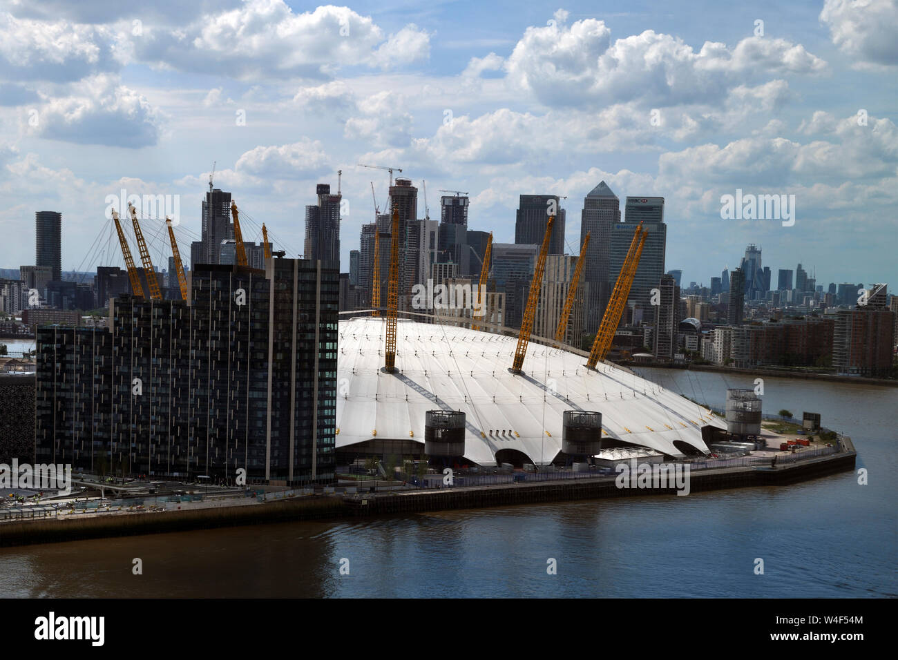 O2 arena;from emirates cable car;greenwich;london Stock Photo - Alamy