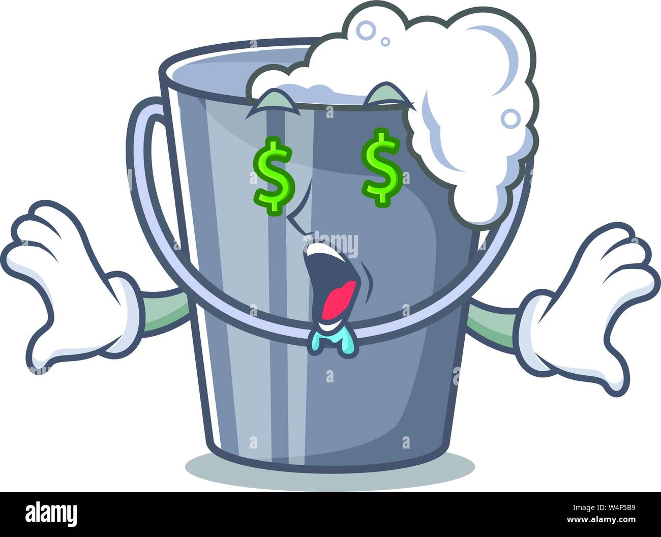 Money eye soapy water in a cartoon bottle vector illustration Stock ...