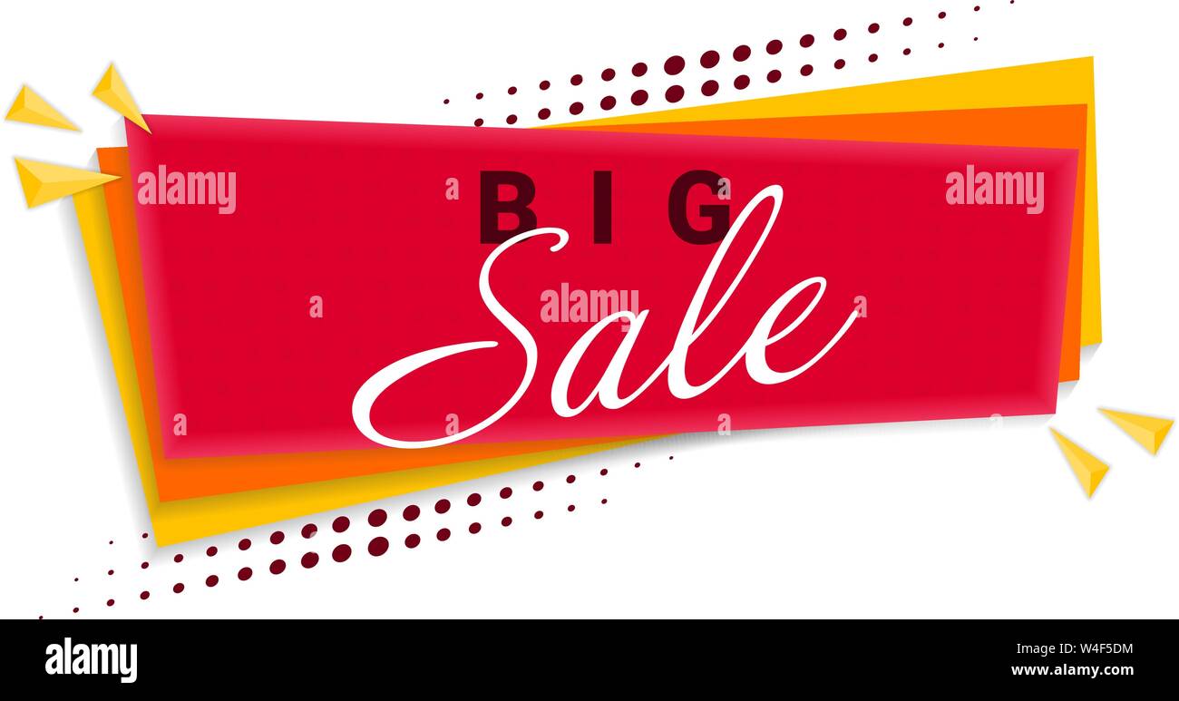 Big Sale Banner Template Design. Vector Illustration. Eps 10 Stock ...