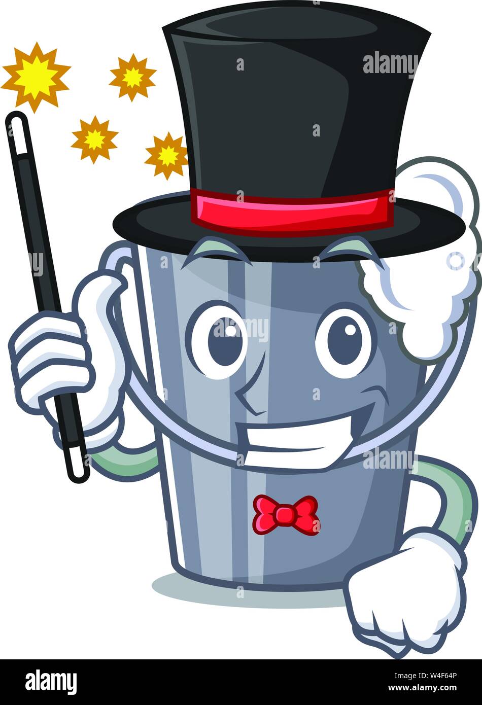 Magician soapy water in a cartoon bottle vector illustration Stock ...
