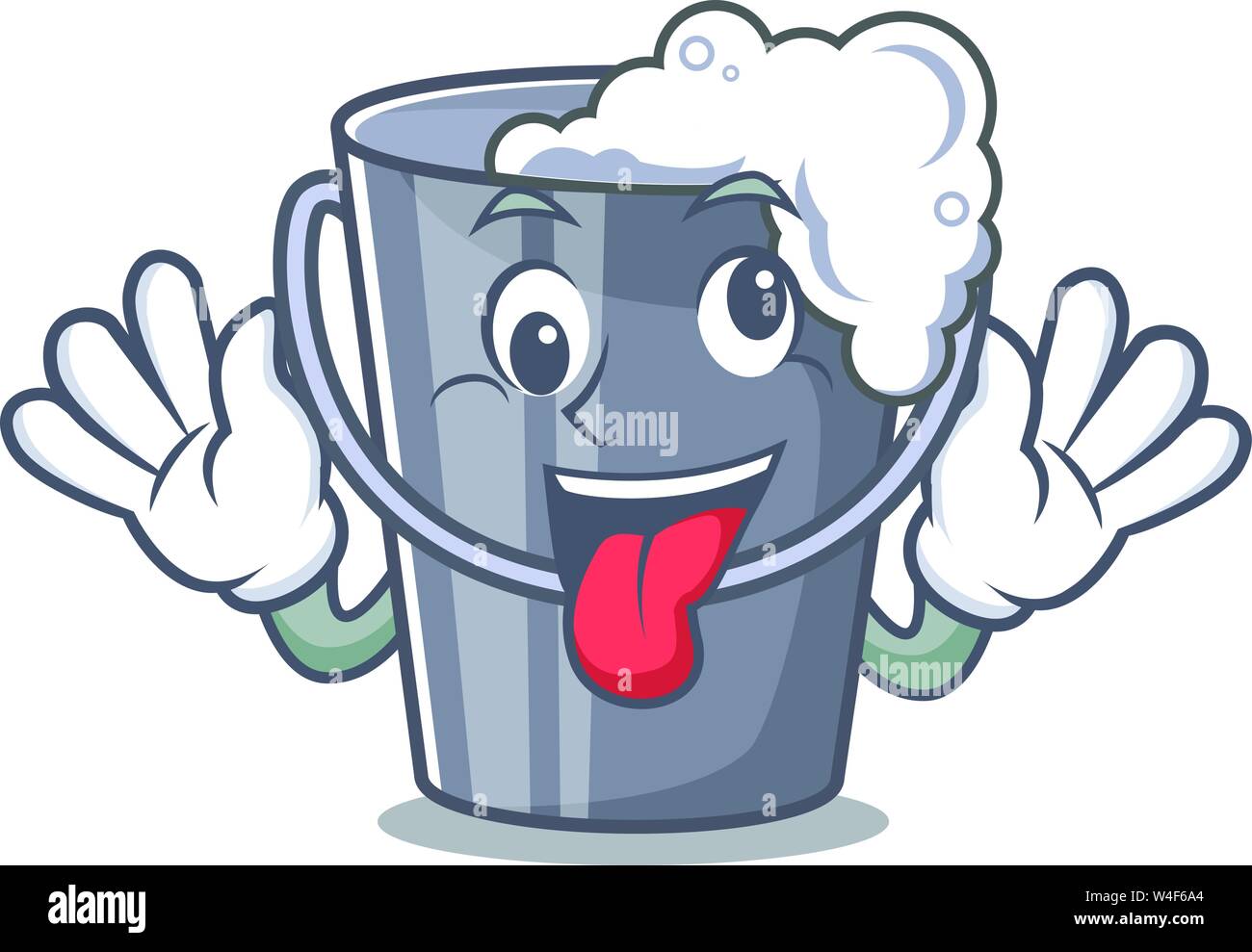 Crazy soapy water in a cartoon bottle vector illustration Stock Vector ...