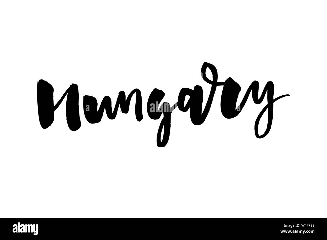 Hungary flag. The national symbol of the Hungary with the lettering ...