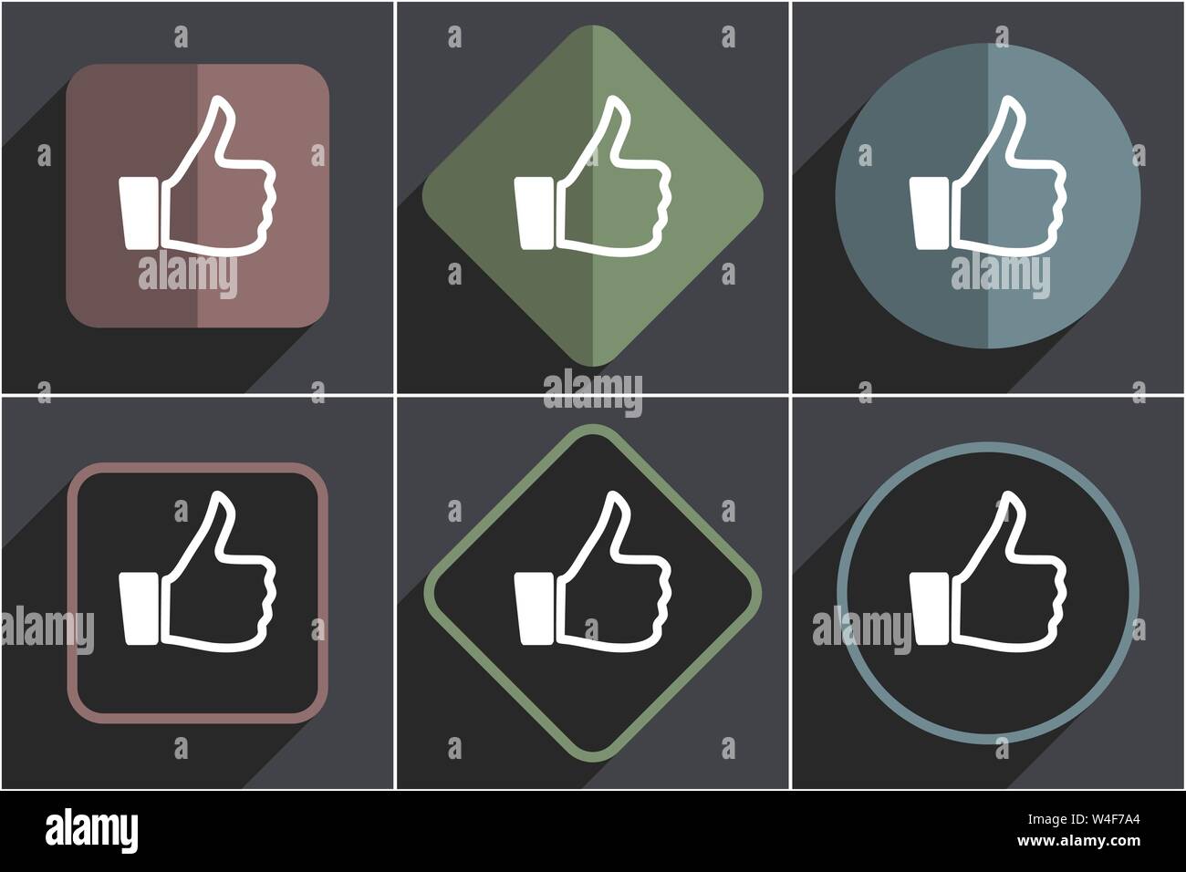 Like flat vector icons set Stock Vector Image & Art - Alamy