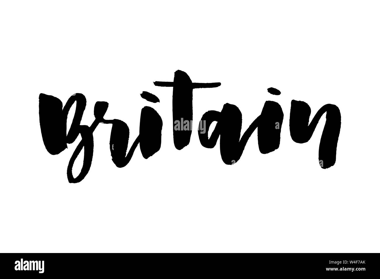 great britain, text design. Vector calligraphy. Typography poster ...