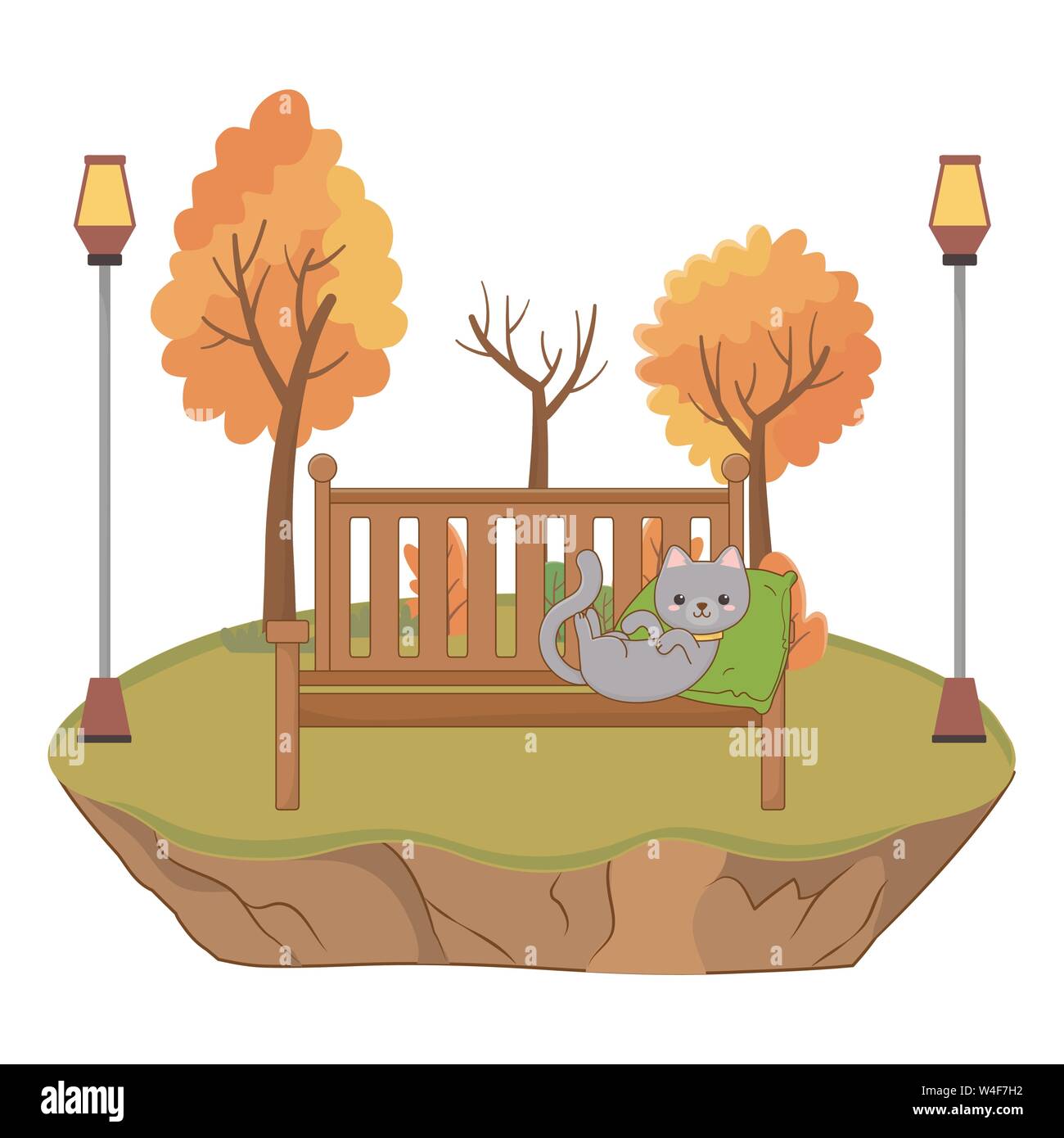 Cat cartoon design, Mascot pet animal domestic cute life nature and ...