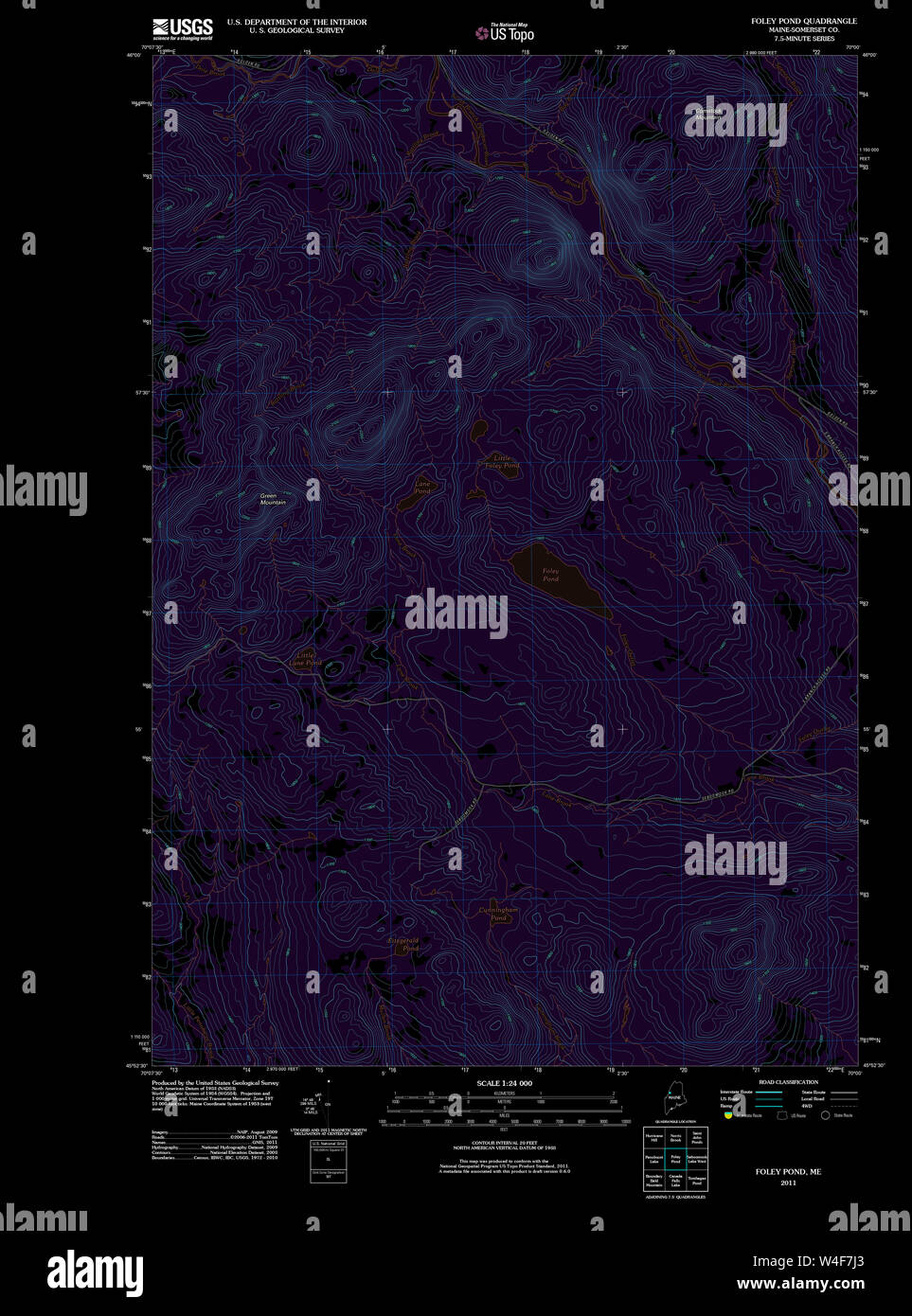 Maine USGS Historical Map Foley Pond 20110913 TM Inversion Restoration ...