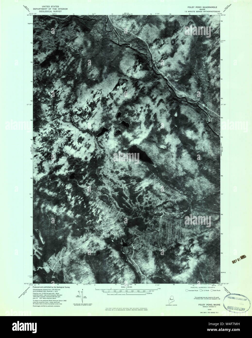Maine USGS Historical Map Foley Pond 806698 1979 24000 Restoration ...