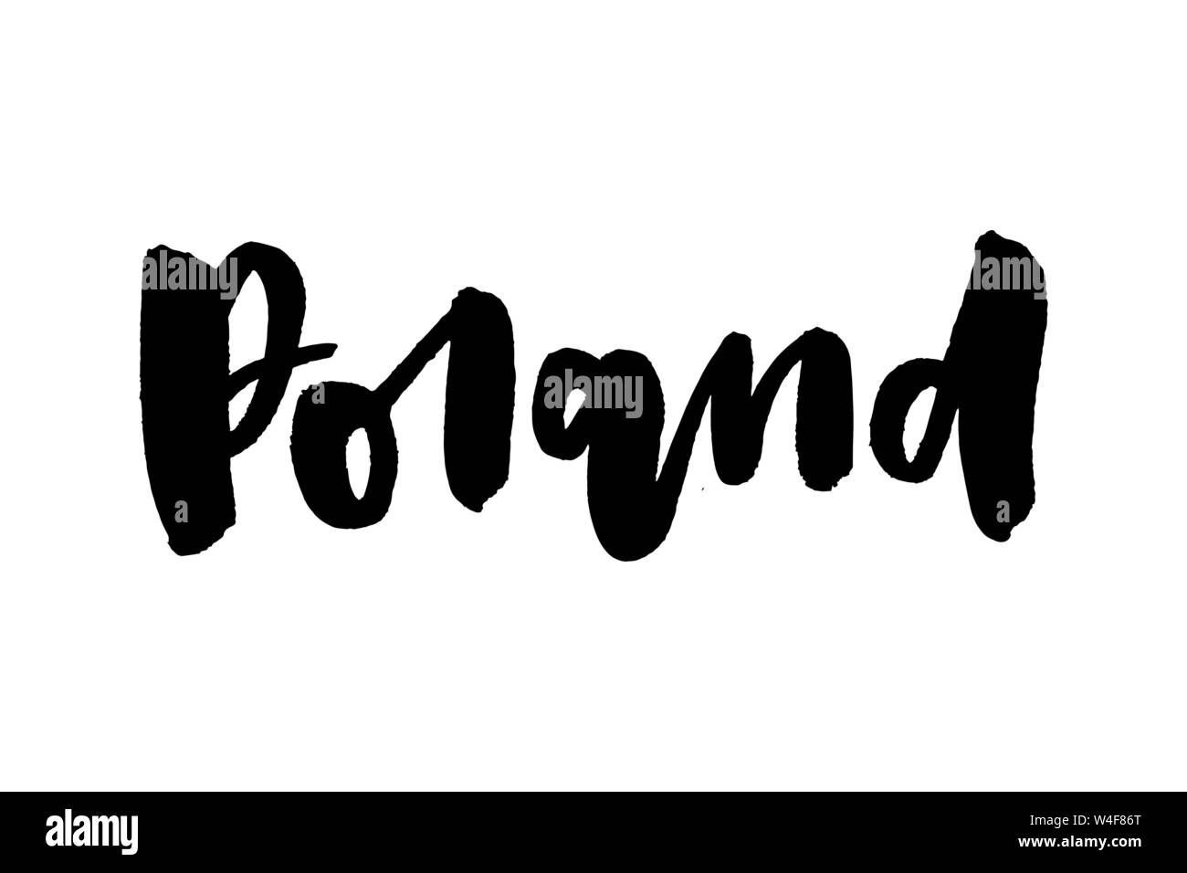 Poland calligraphy template text for your design illustration concept ...