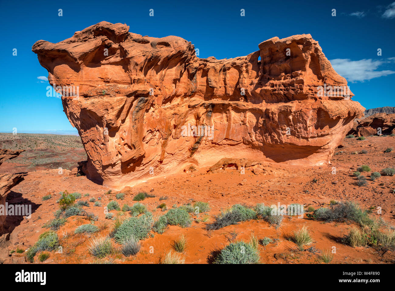 Eroded red Jurassic sandstone rocks, fossil sand dunes, in Little ...