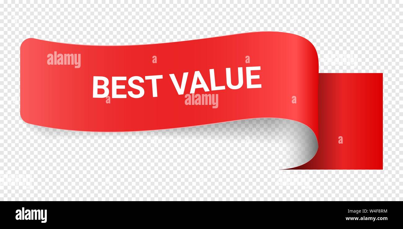 Red Vector Illustration Sign Best Value. Illustrations For Promotion ...