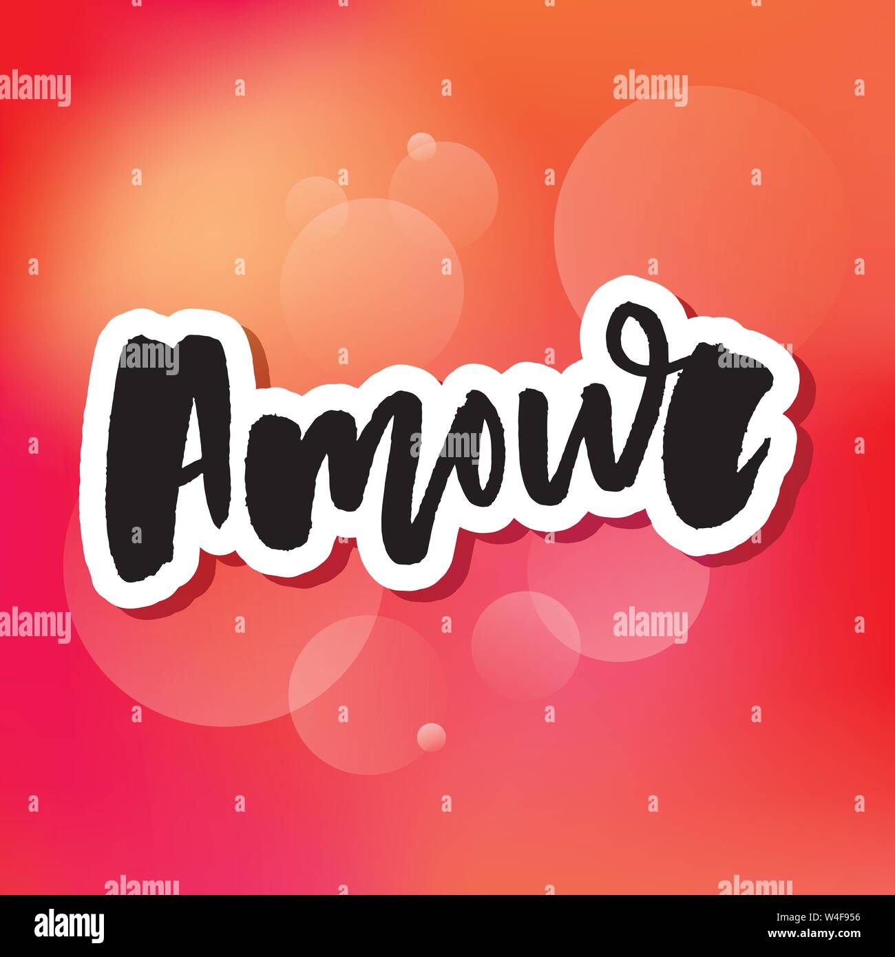 Handwritten amour word in Stock Vector Images - Alamy