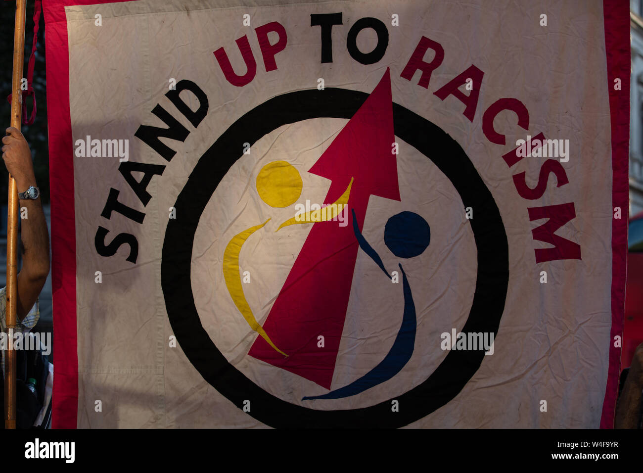 Stand up to racism banner hi-res stock photography and images - Alamy