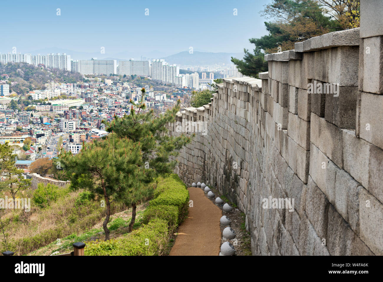 Hanyangdoseongr,the Seoul City Wall is a series of walls made of stone ...