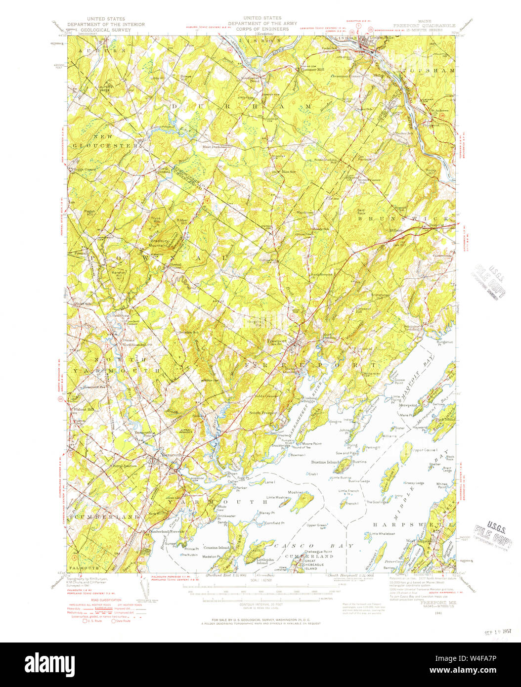 Map of freeport maine hi-res stock photography and images - Alamy