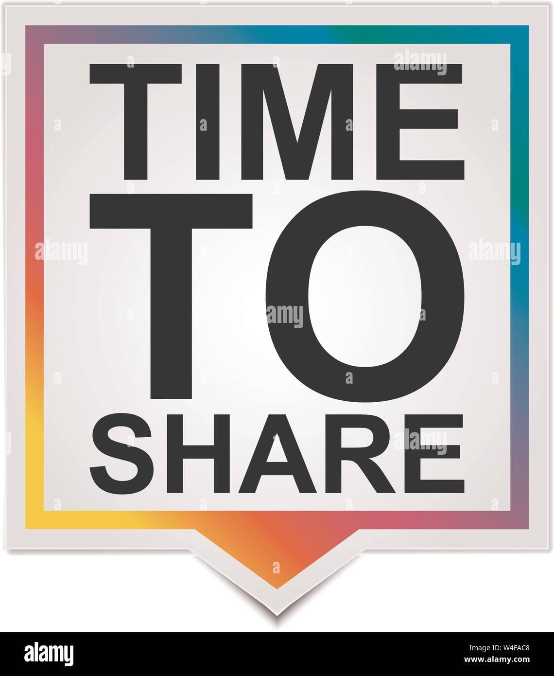 time to share sign. time to share paper origami speech bubble. time to ...