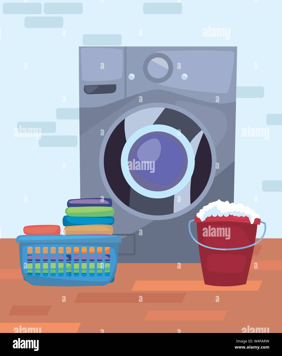 bucket warning board bubbles cleaning products and supplies vector ...