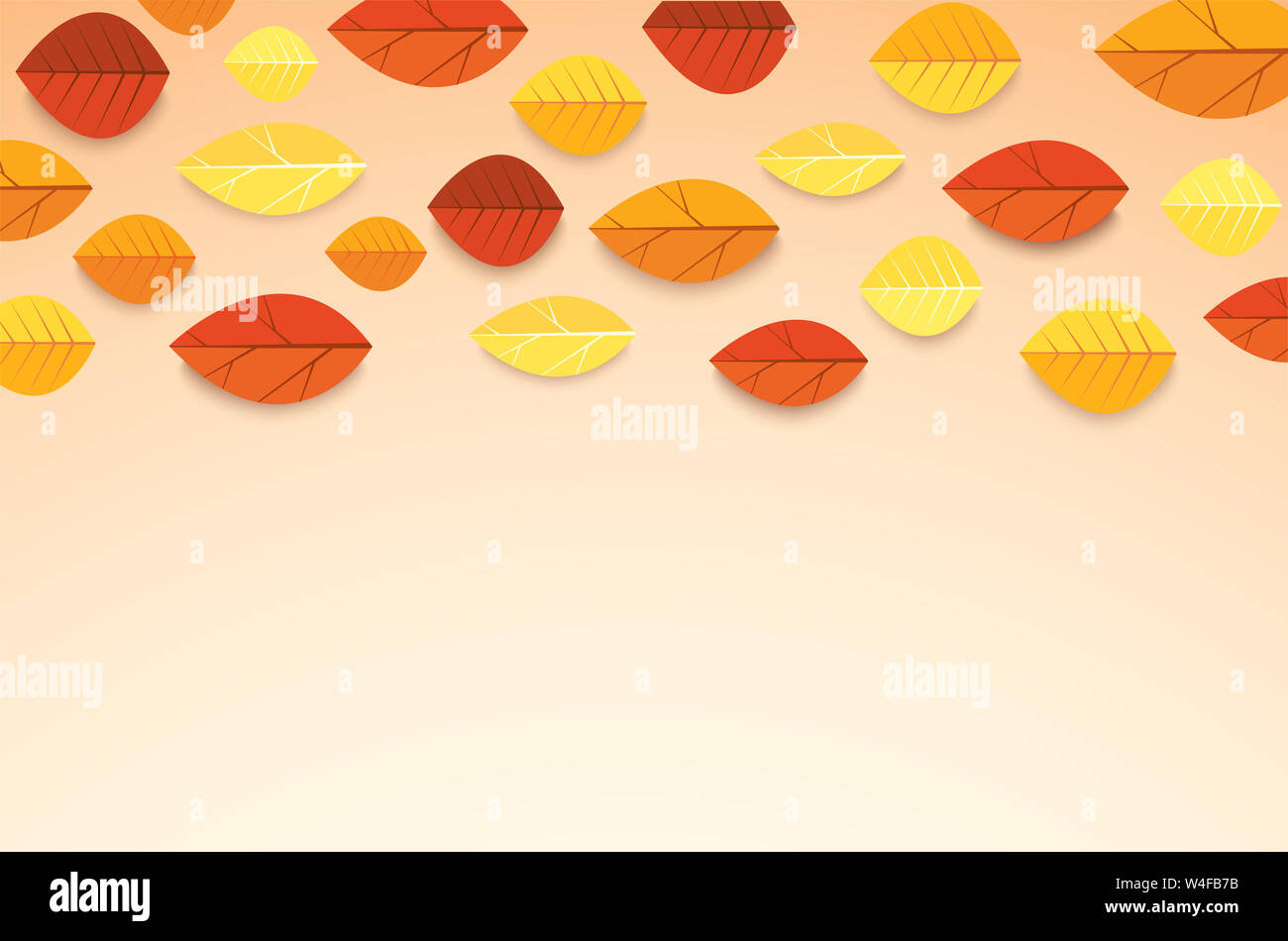 Autumn leaves and space for write background illustration Stock Photo ...