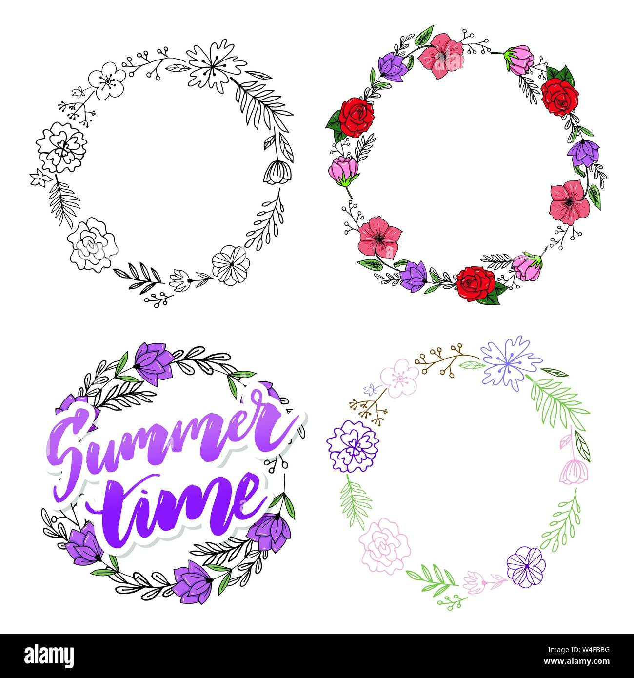 Vector illustration: Brush lettering composition of Summer Vacation ...