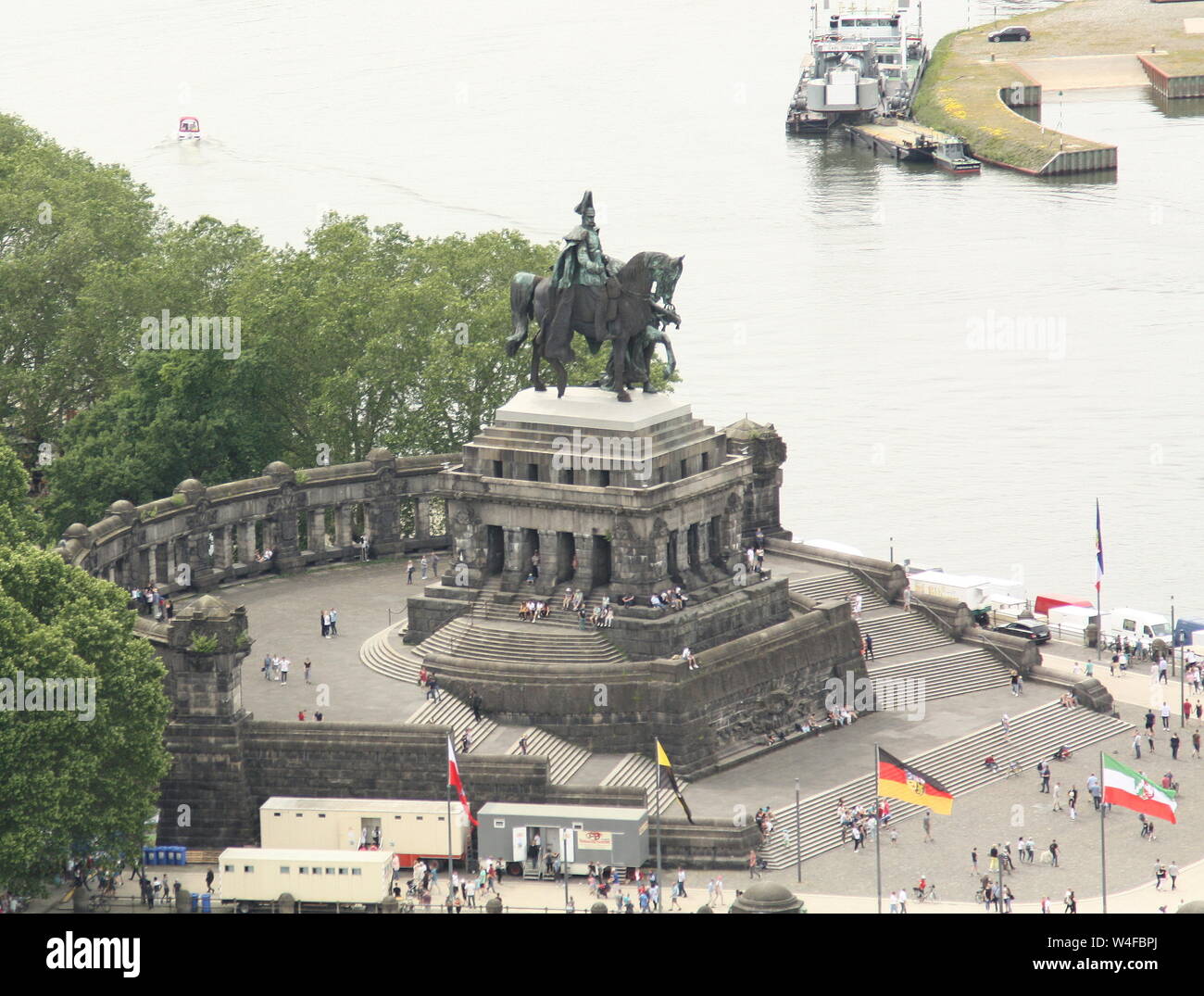 Koblenz.June-09-2019. Statue of Emperor Wilhelm I from 1879 at The ...