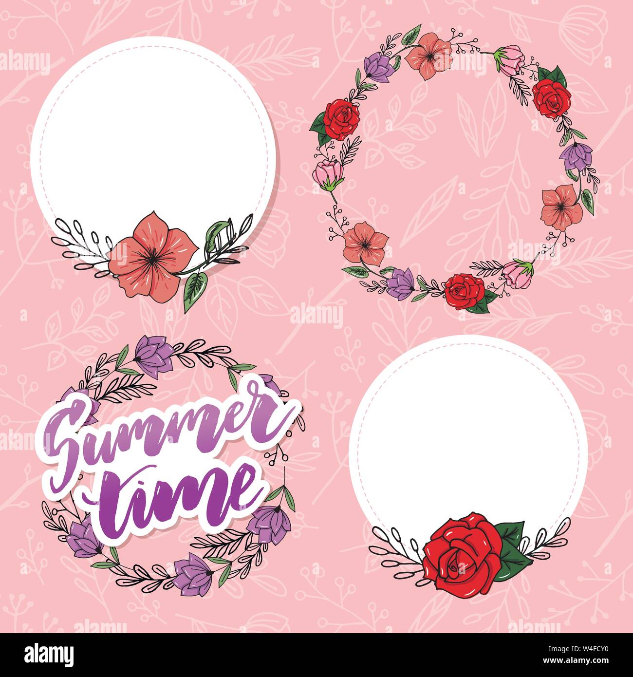 Vector illustration: Brush lettering composition of Summer Vacation ...