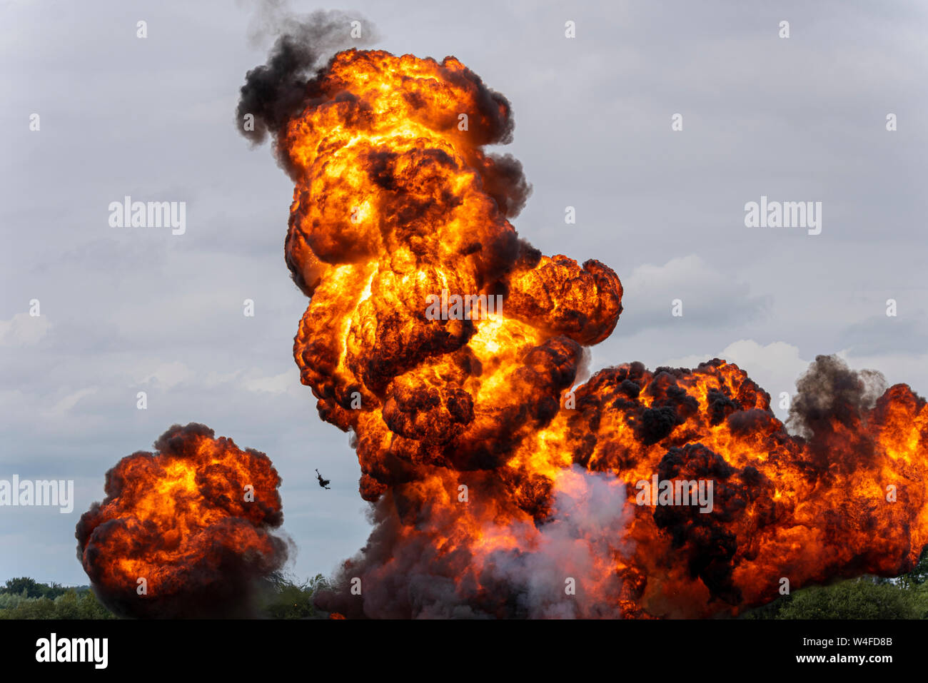 Pyrotechnics explosion. Flames. Fire. Flame eruption at Royal ...