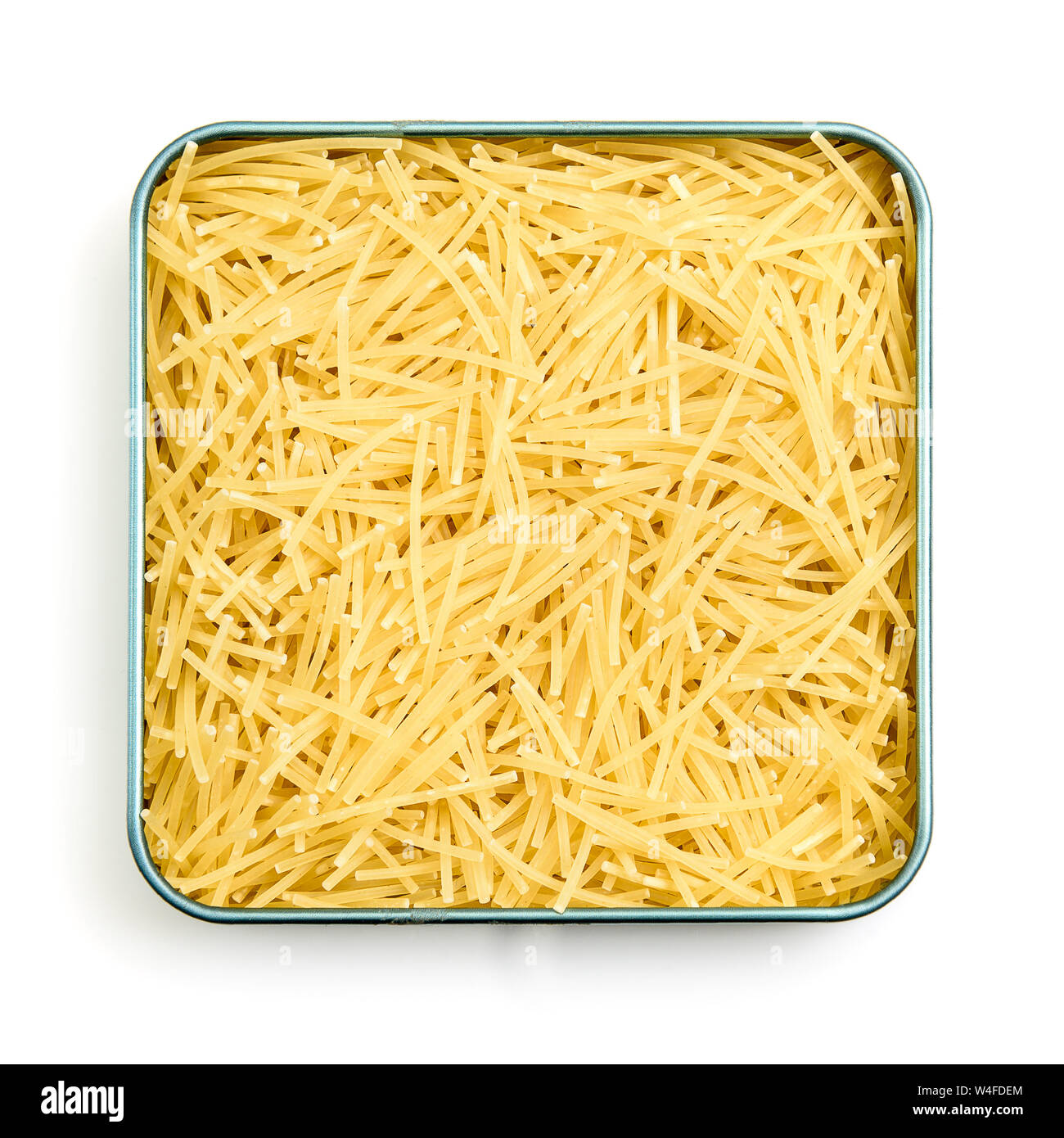 Vermicelli small on a white background - top view Stock Photo - Alamy