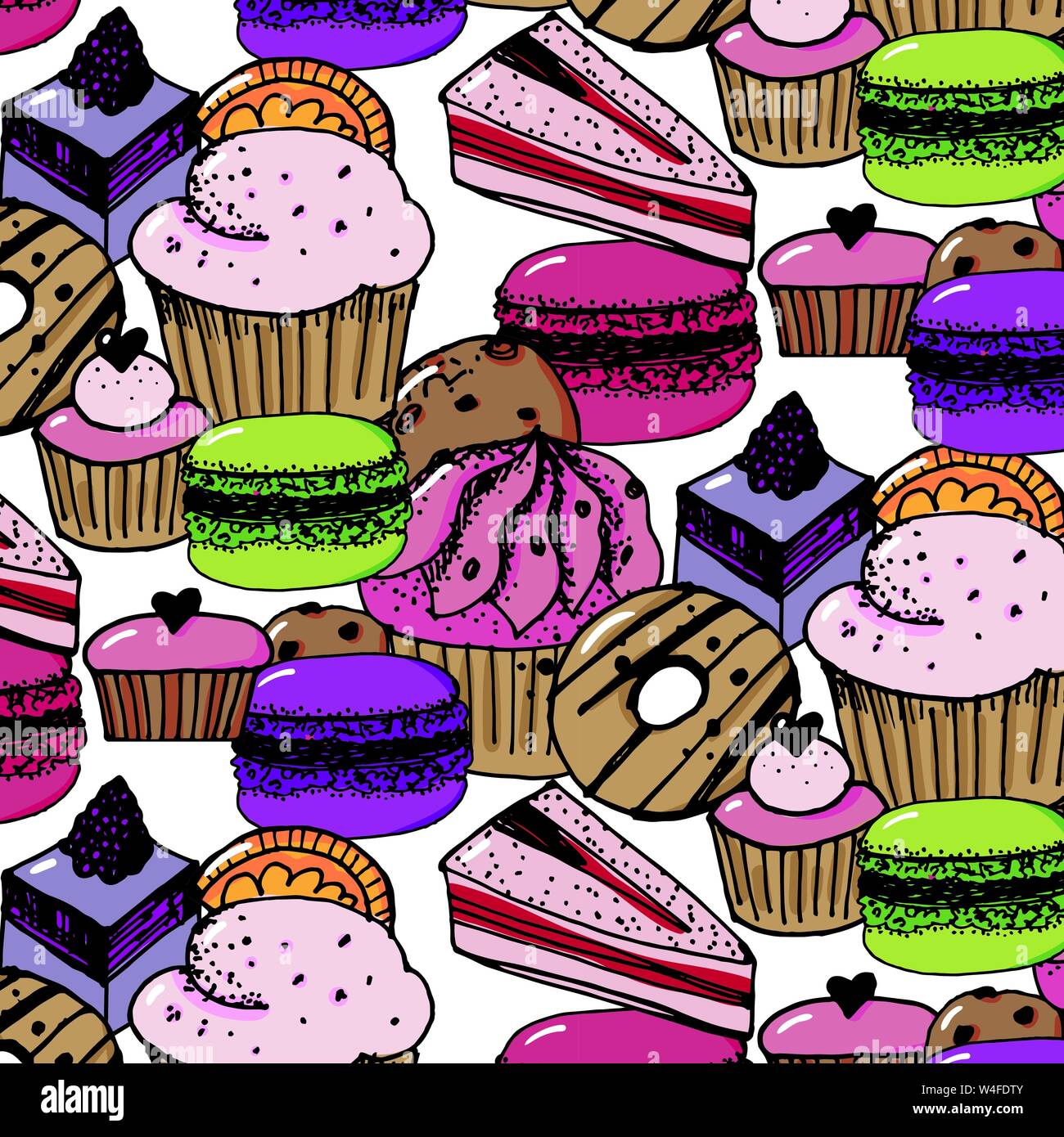 Donuts with chocolate Stock Vector Images - Alamy