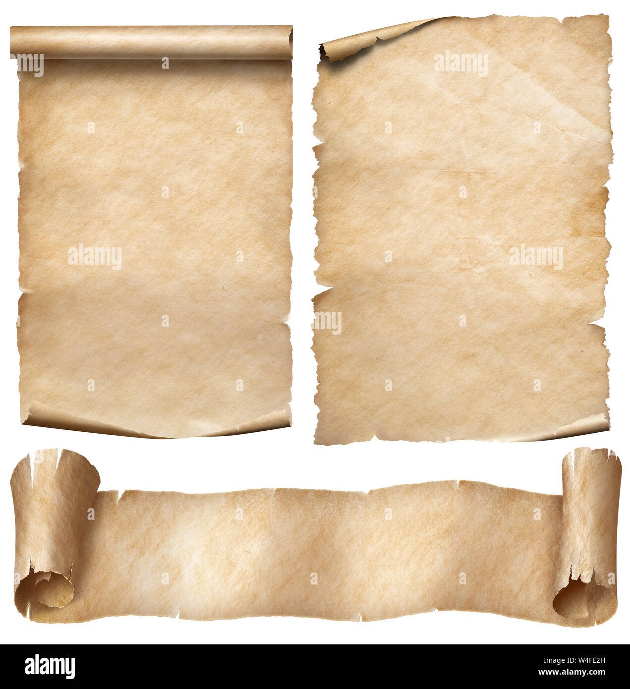 Old pirates treasure scroll torn hi-res stock photography and images ...