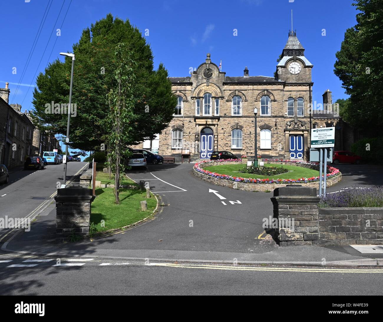 New Mills Town hall Stock Photo - Alamy