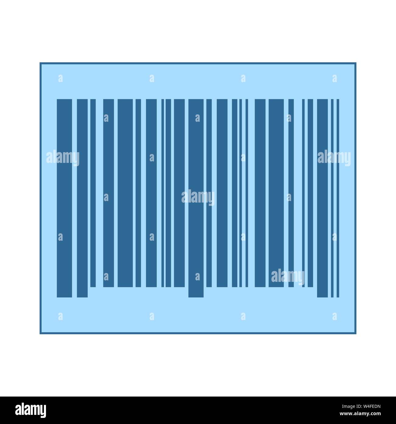 Bar Code Icon. Thin Line With Blue Fill Design. Vector Illustration ...