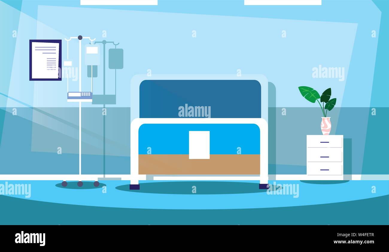 room hospital interior with equipment vector illustration design Stock ...