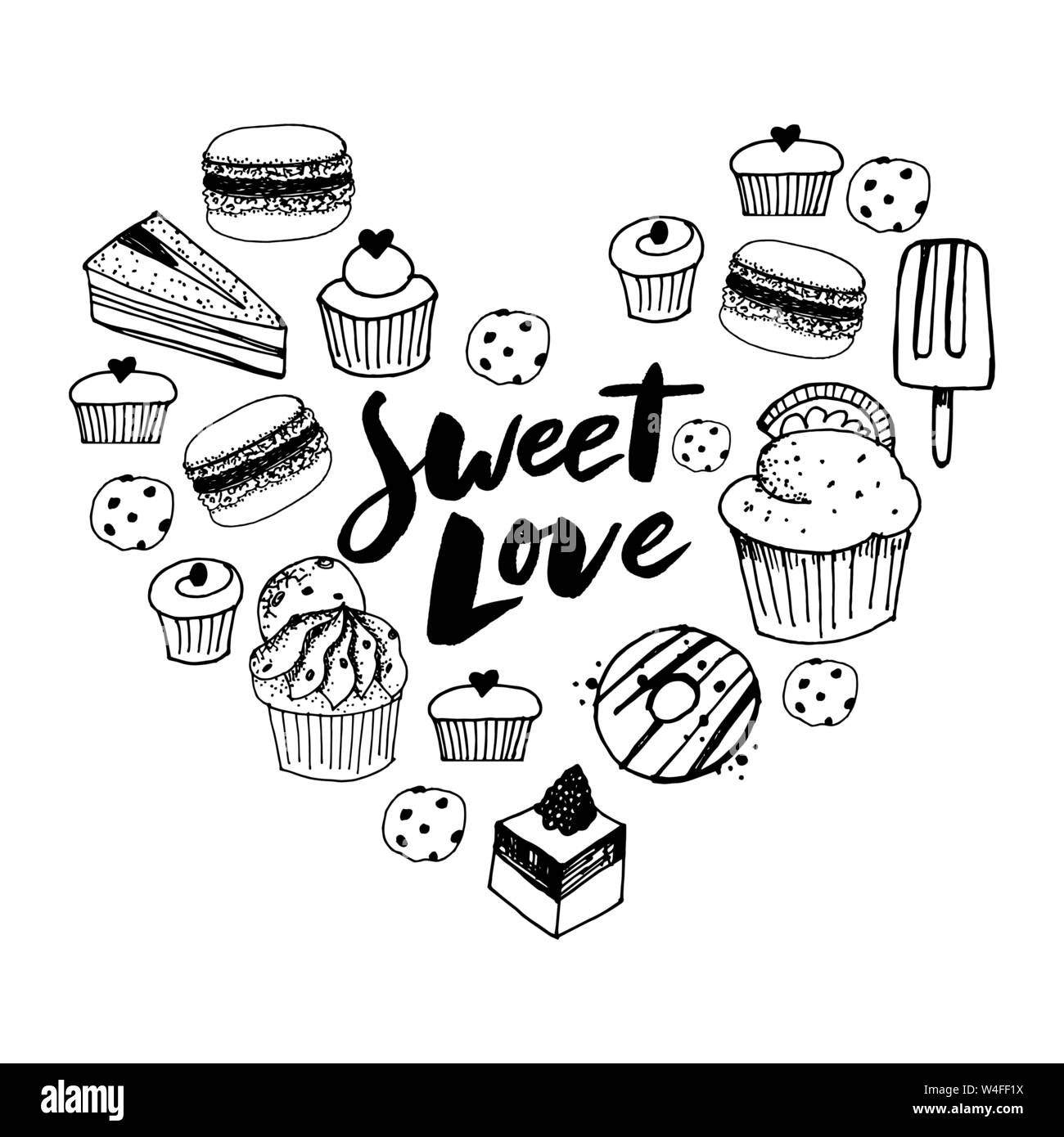 Hand drawn cheesecake hi-res stock photography and images - Alamy