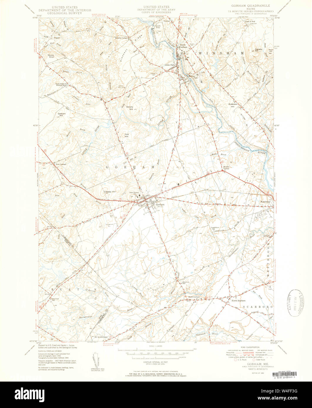 Gorham maine map hi-res stock photography and images - Alamy