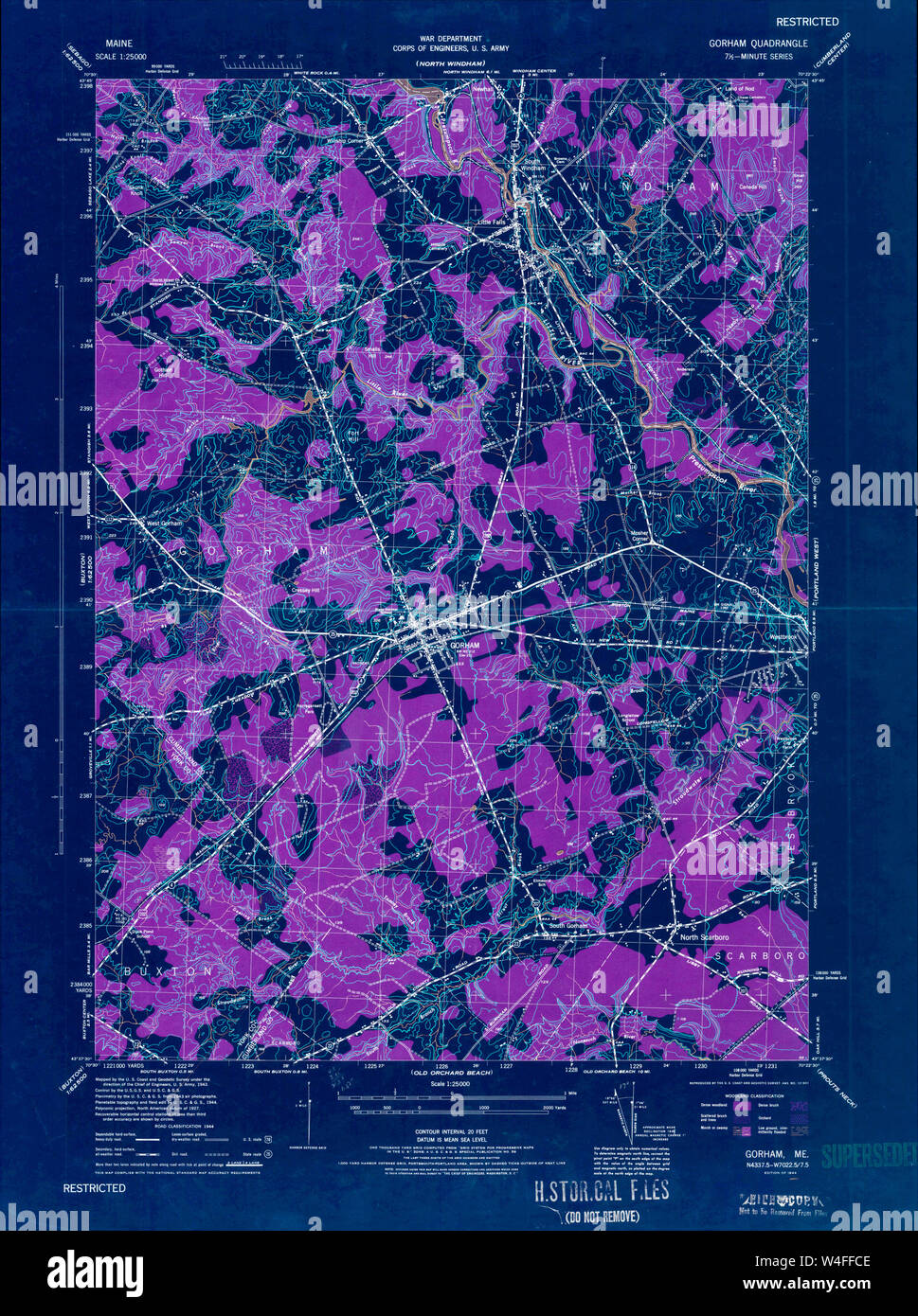 Gorham Maine Map High Resolution Stock Photography and Images - Alamy