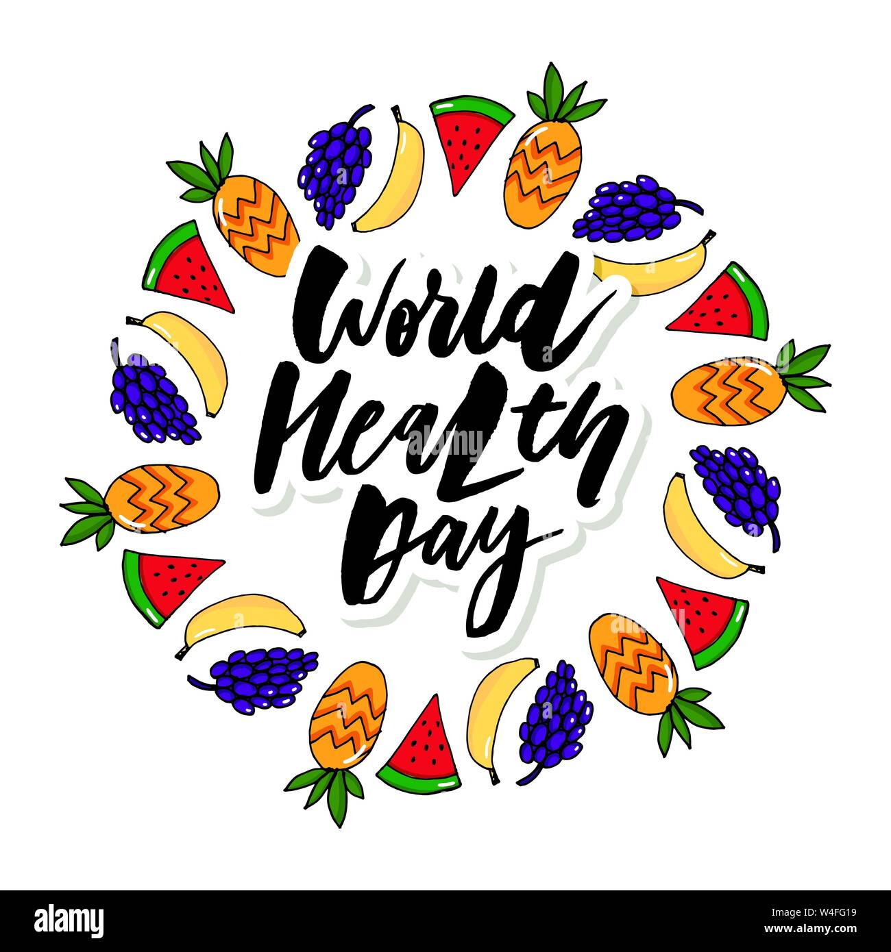Food world day color Cut Out Stock Images & Pictures - Alamy
