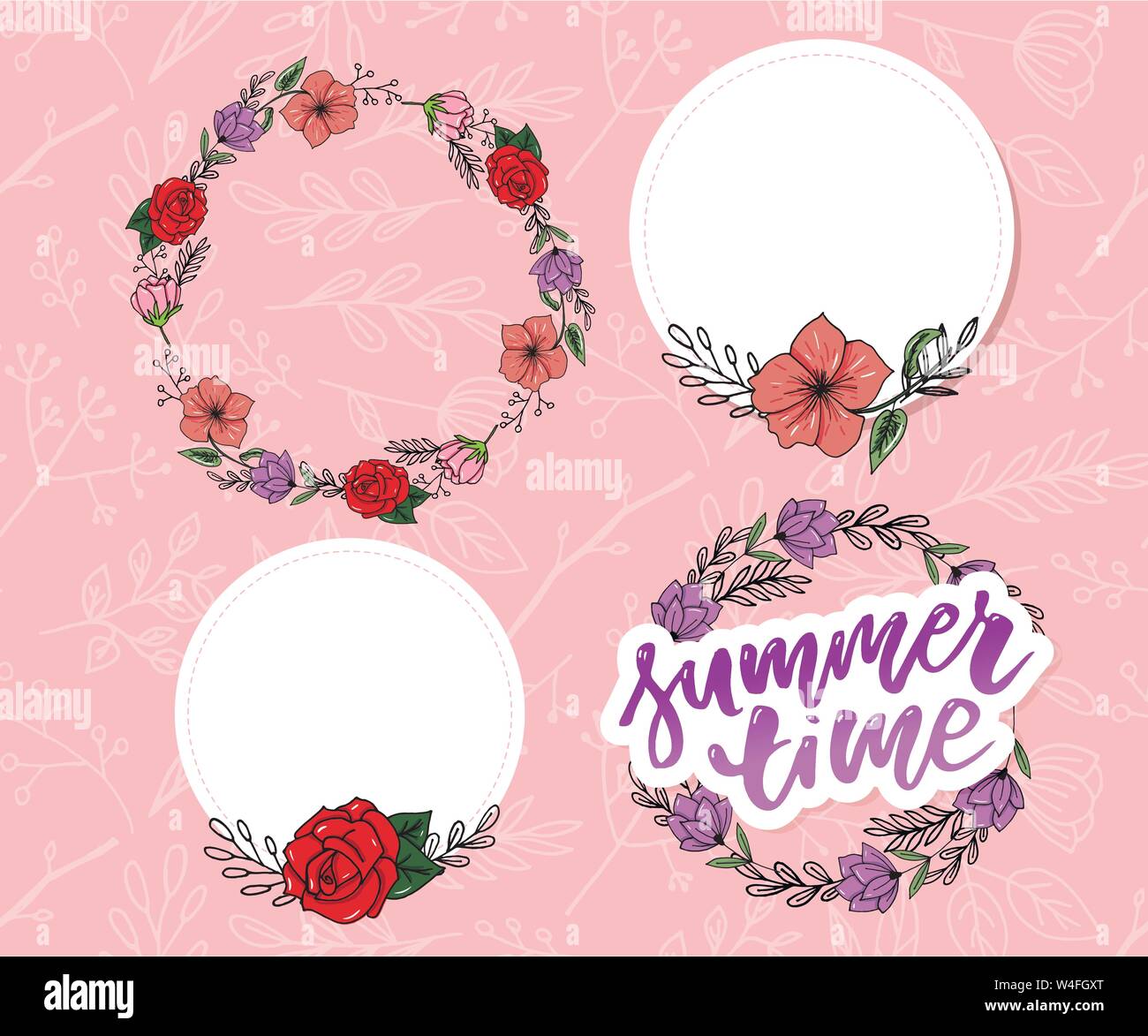Vector illustration: Brush lettering composition of Summer Vacation ...