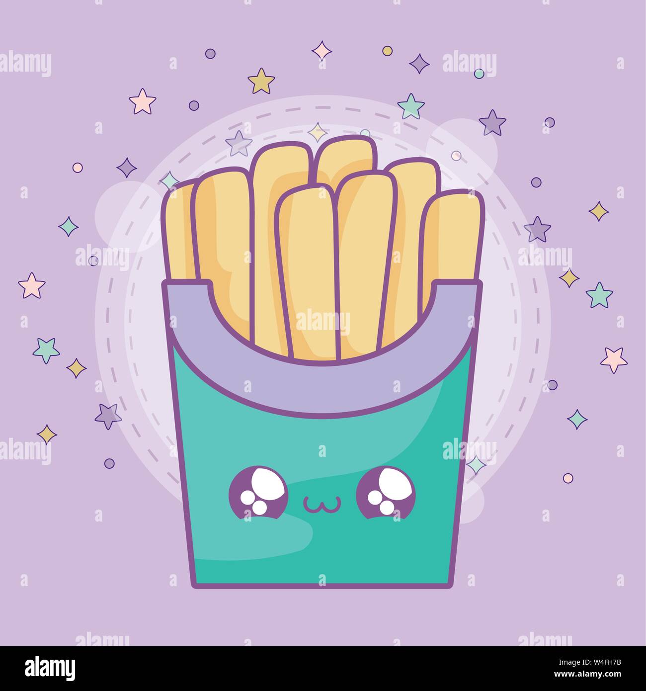 fresh french fries kawaii style vector illustration design Stock Vector ...