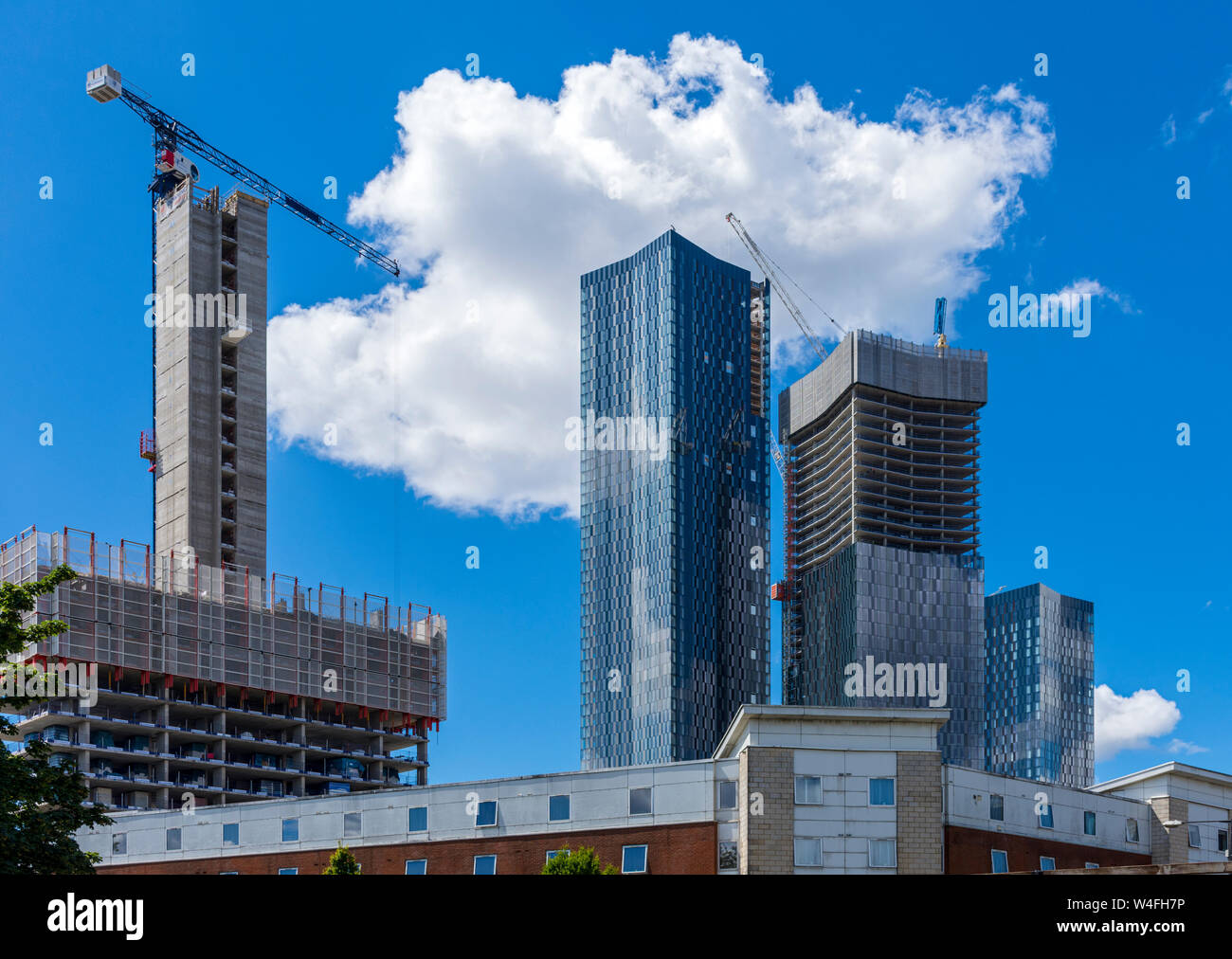 The River Street Tower and three of the four Deansgate Square apartment ...