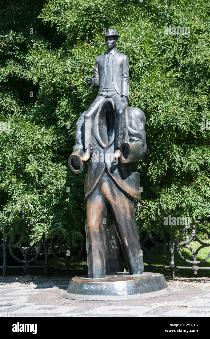 Around Prague - Kafka Statue Stock Photo - Alamy