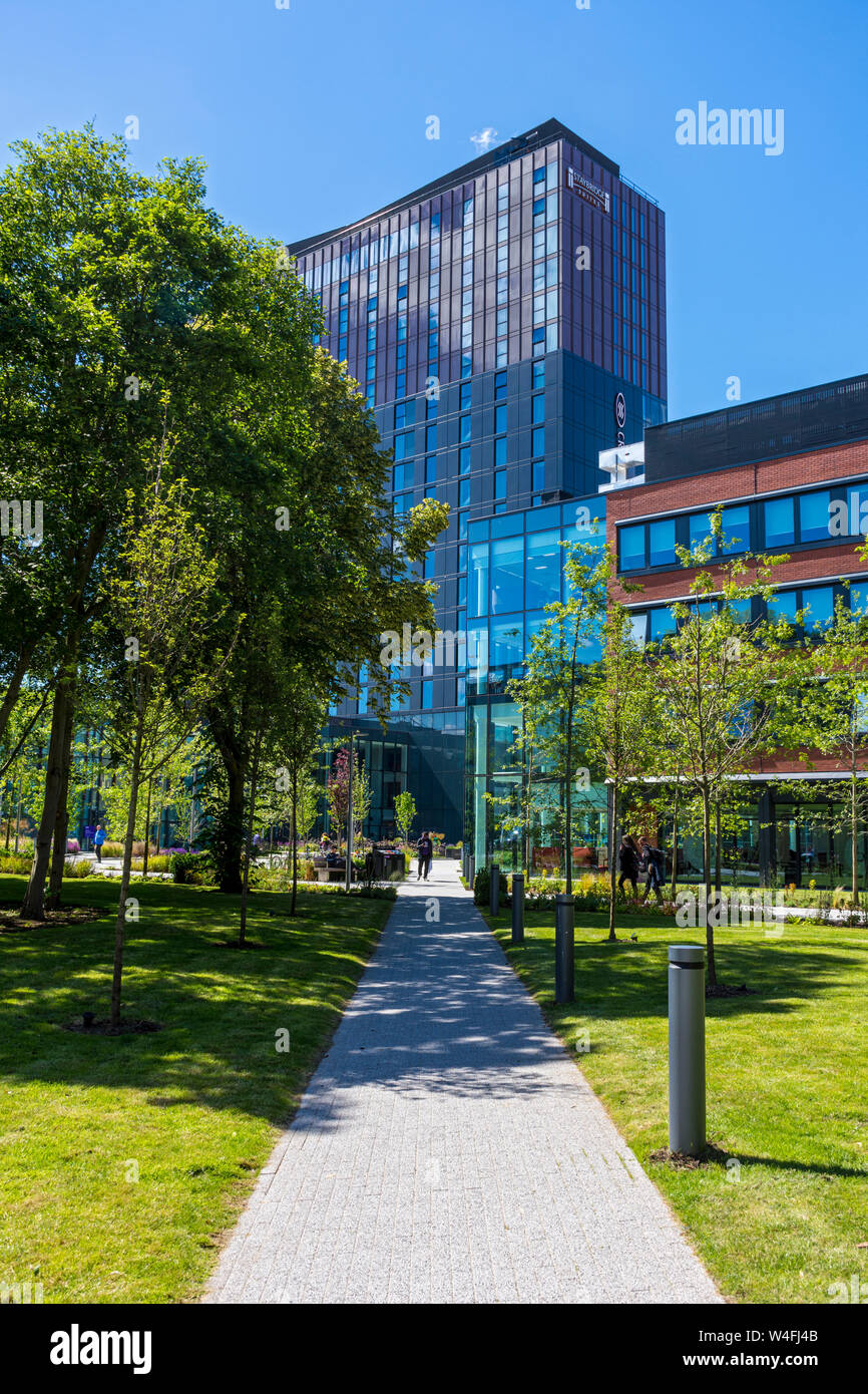 The Crown Plaza Hotel - Staybridge Suites building and the Alliance ...