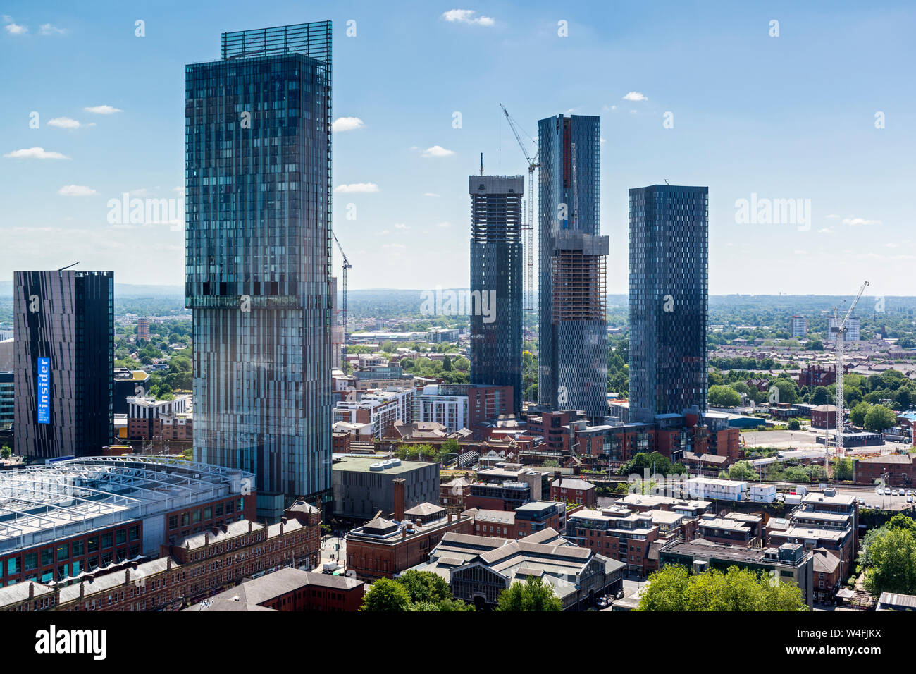 The Axis Tower, the Beetham Tower and the Deansgate Square apartment ...