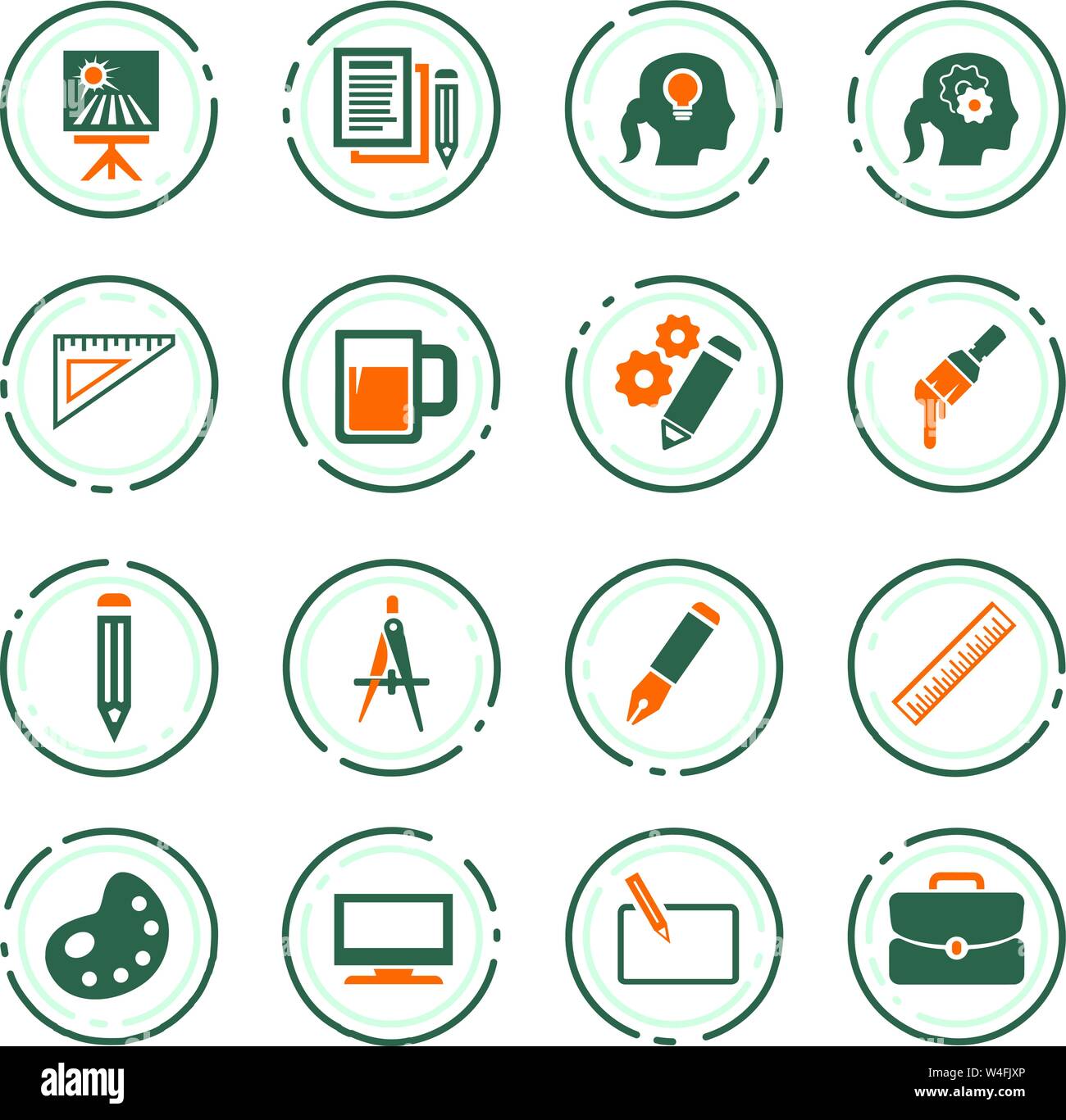 Creative process vector icons for user interface design Stock Vector ...