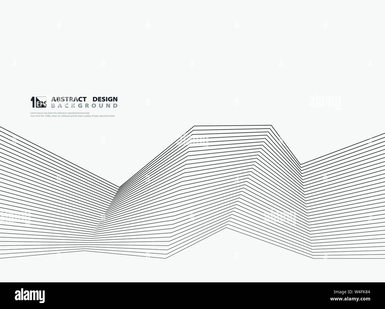 Abstract modern black line design on white background. You can use for ...